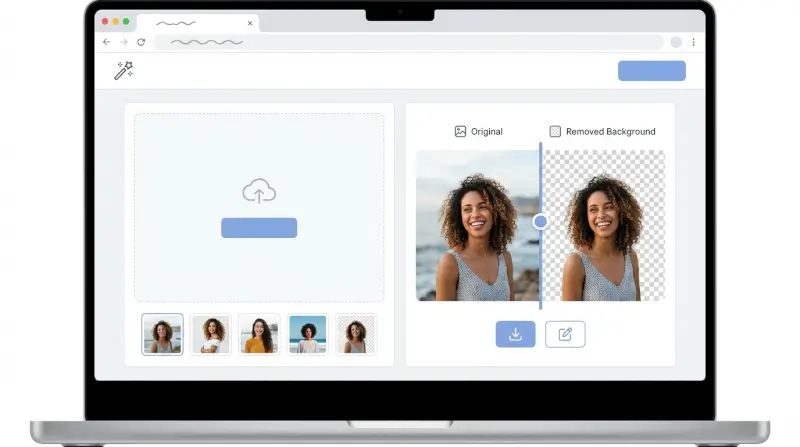 Remove backgrounds from Slazzer like images online, AI