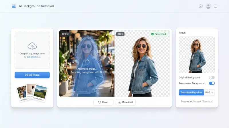 Remove White Background from Images Online - AI Tool
