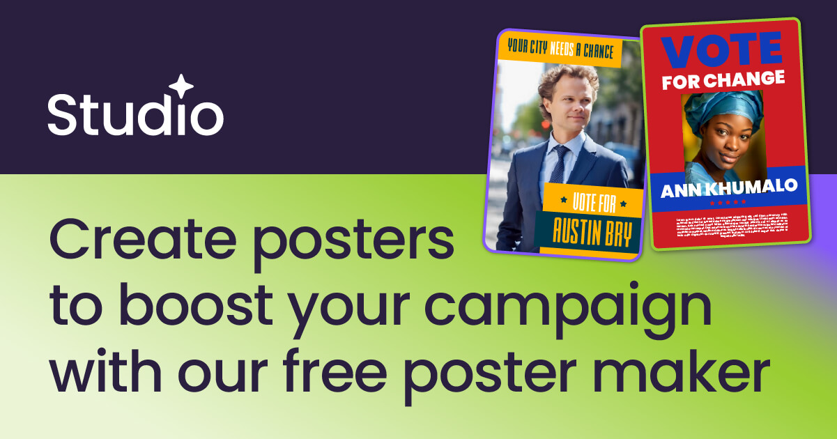 Free Campaign Poster Maker Online - Creative Fabrica