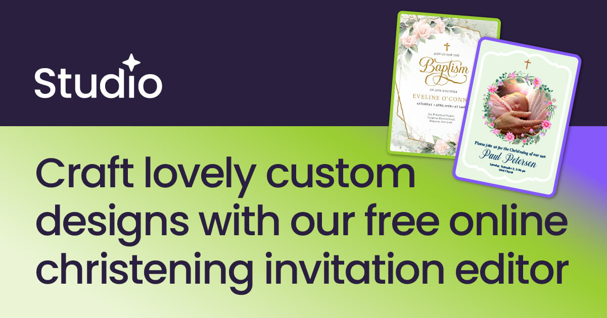 Create a Free Christening Invitation Online - Creative Fabrica