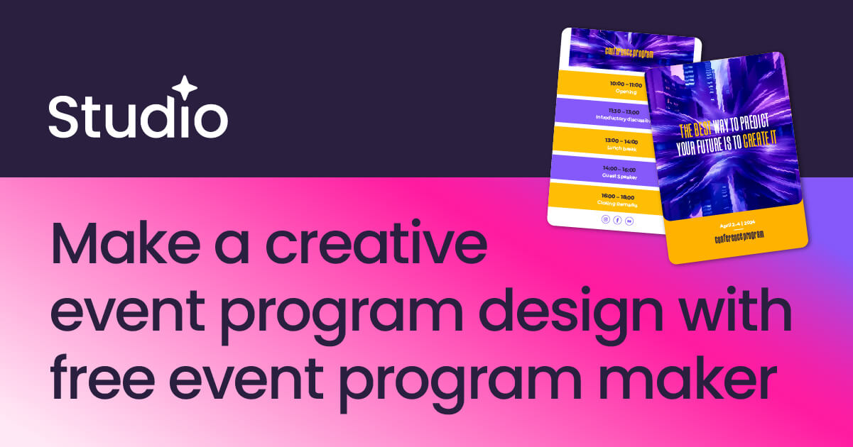 Free Online Event Program Designer - Creative Fabrica