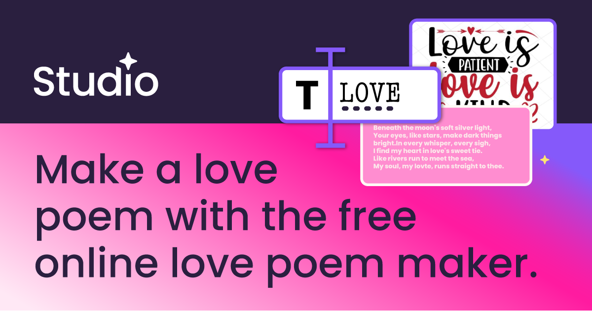Free Love Poem Maker Online - Creative Fabrica