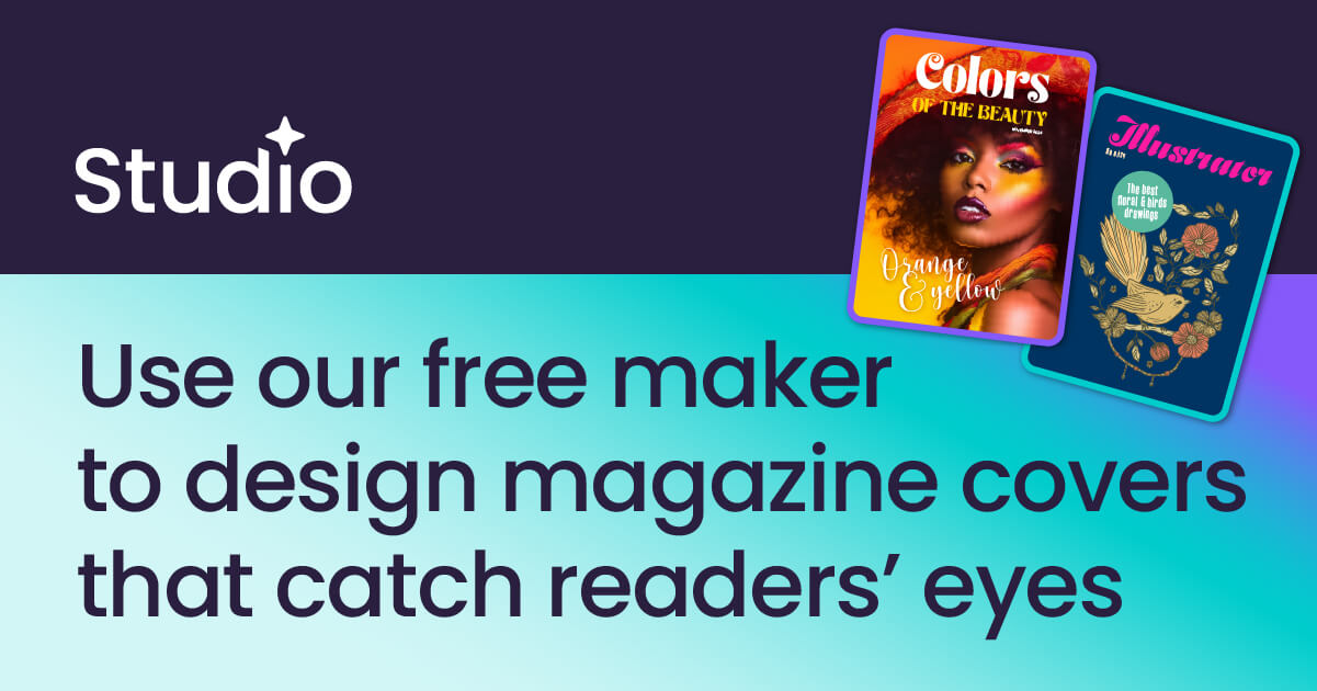 Free Online Magazine Cover Maker - Creative Fabrica