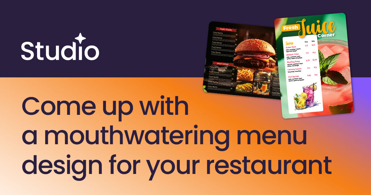 Create a menu design for free - Creative Fabrica