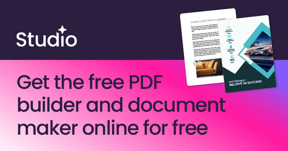Crea un documento PDF en línea gratis con Creative Fabrica