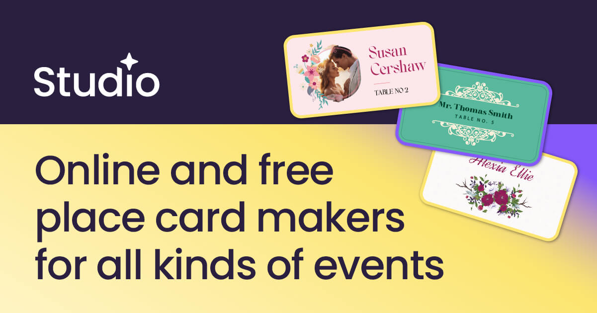 Free Online Place Card Maker - Creative Fabrica