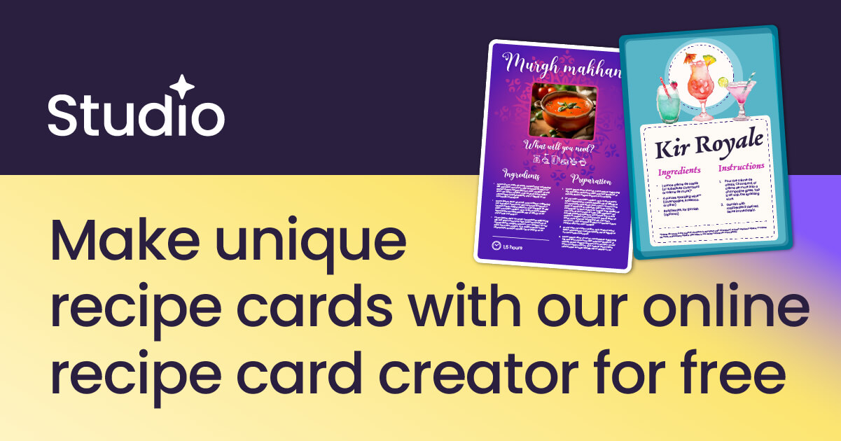 Free Online Recipe Card Maker - Creative Fabrica