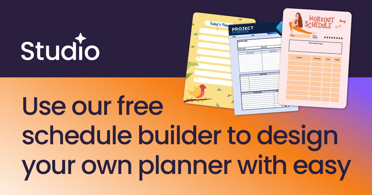 Free Schedule Builder Online - Creative Fabrica