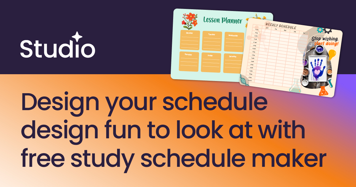 Free Study Schedule Maker Online - Creative Fabrica