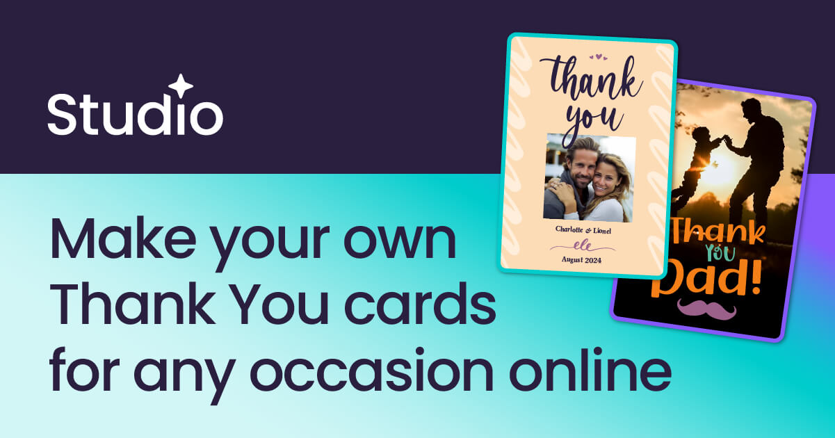 Darmowy kreator kartek z podziękowaniami online - Creative Fabrica