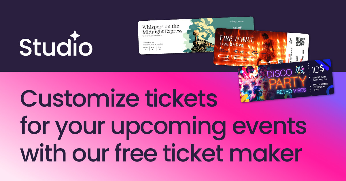 Free Online Ticket Maker - Creative Fabrica