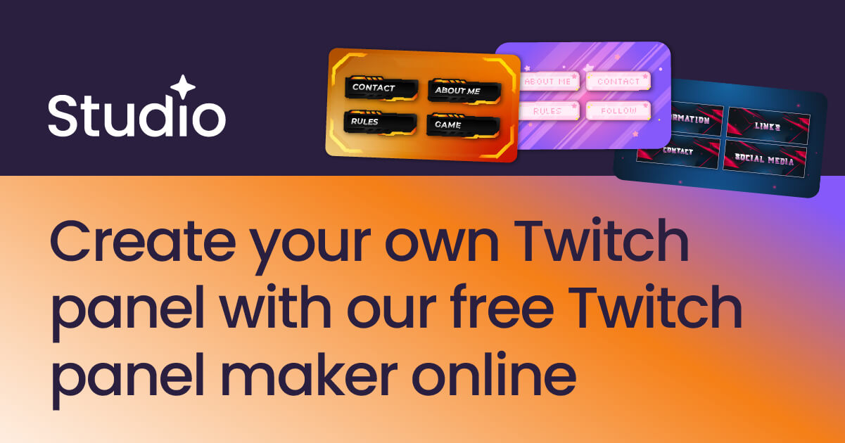 Free Online Twitch Panel Maker - Creative Fabrica