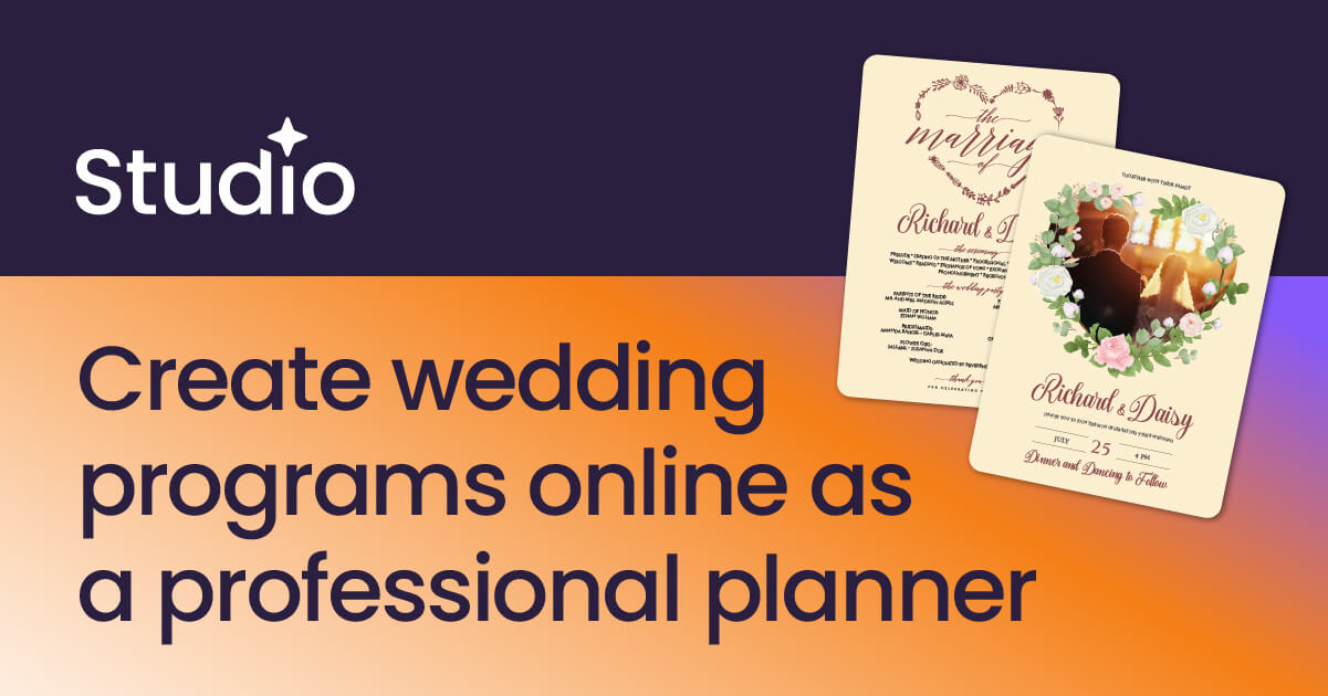 Free Online Wedding Program Maker - Creative Fabrica