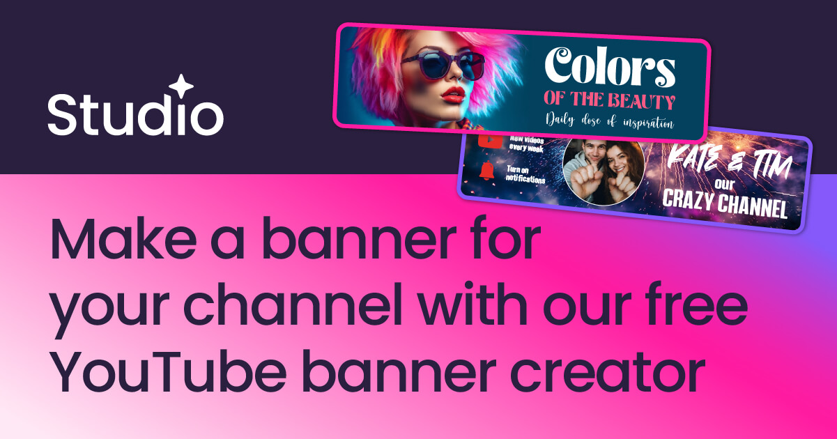 Free YouTube Banner Maker - Creative Fabrica